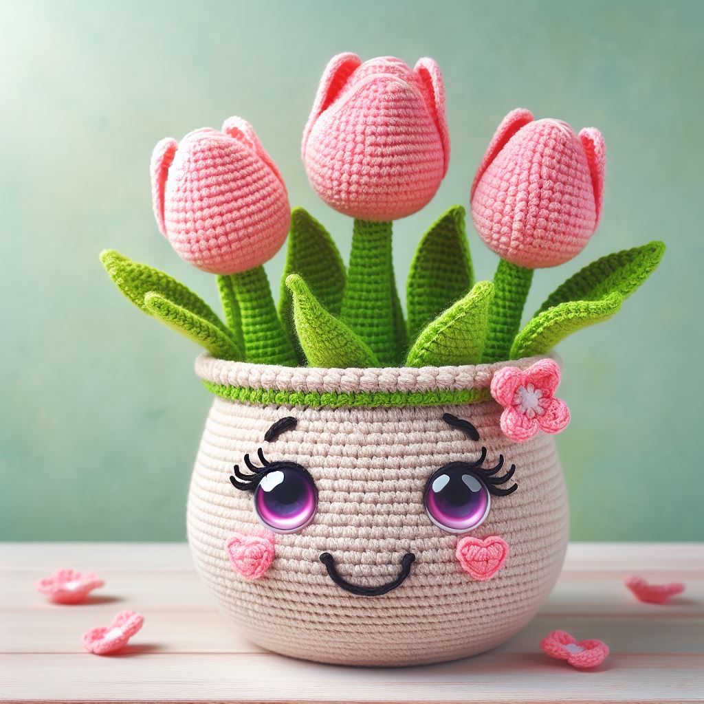 Plante Tulipe - Modèle de crochet – Marie Modeles
